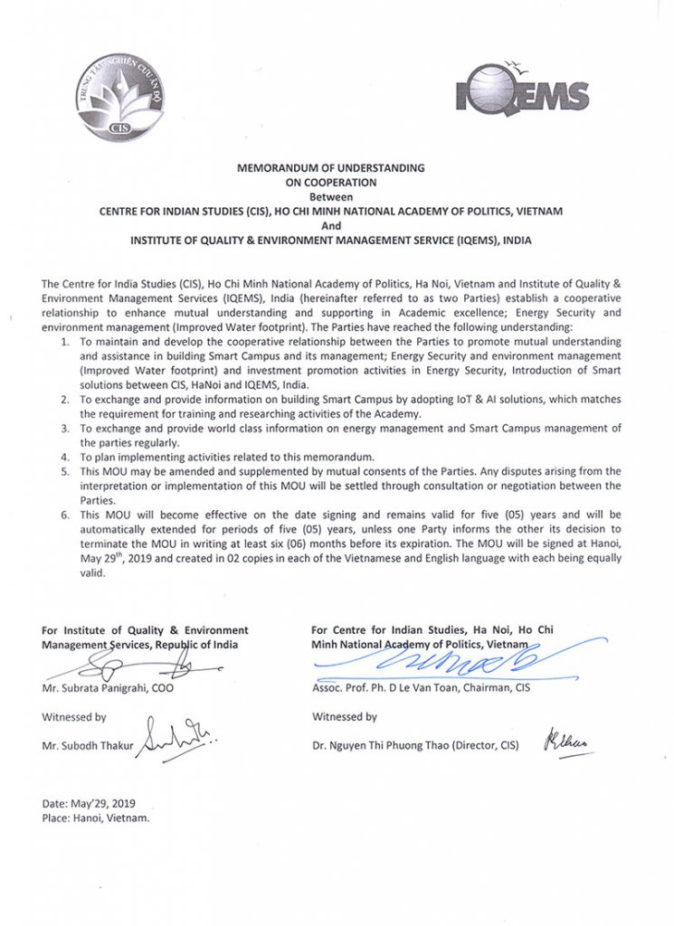 CIS- HCMA – IQEMS India